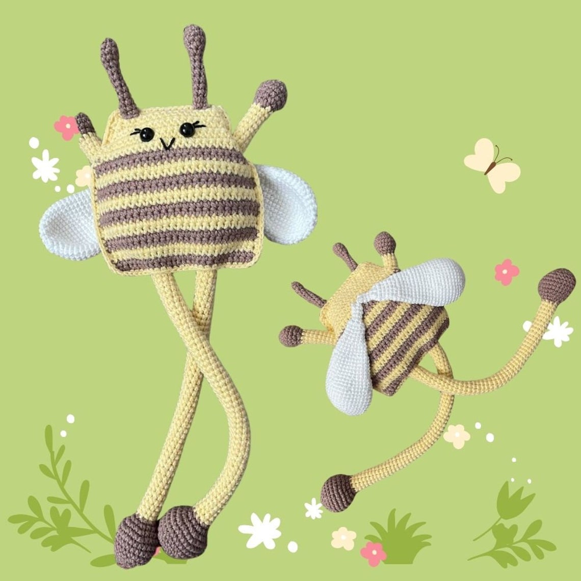 CROCHET PATTERN, Crochet Bee, Tug Toy, Sensory Crochet Toy, DIY, Easter ...