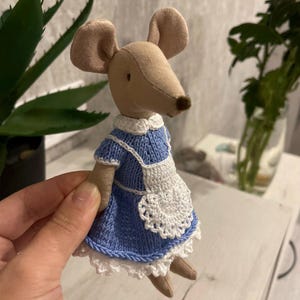 Maileg Mouse Clothes Outfit Knitted Miniature Wardrobe Christmas Gift ...