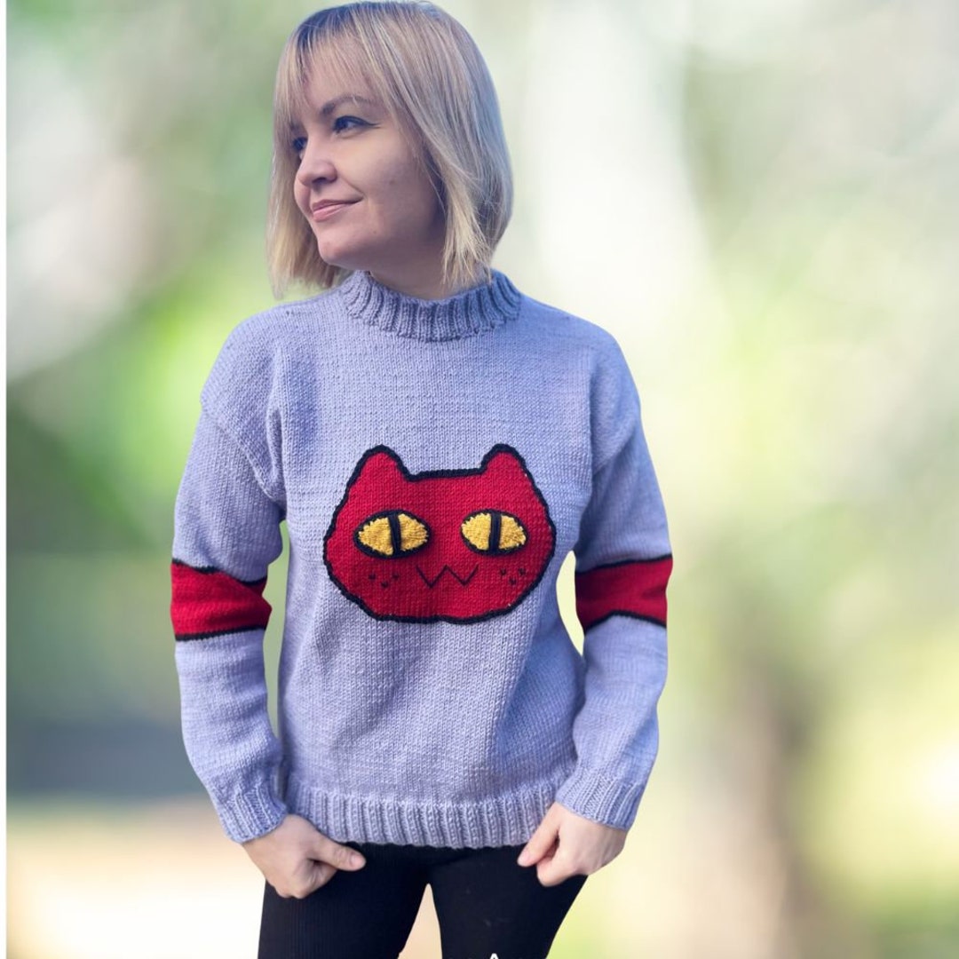 VAMPIRE GIRL SWITER, Sweater With Cat, Cartoon Character, Gift for Her ...