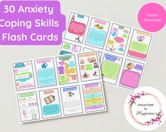 Anxiety Coping Cards, Anxiety Affirmation Cards, Anxiety Flash Cards ...