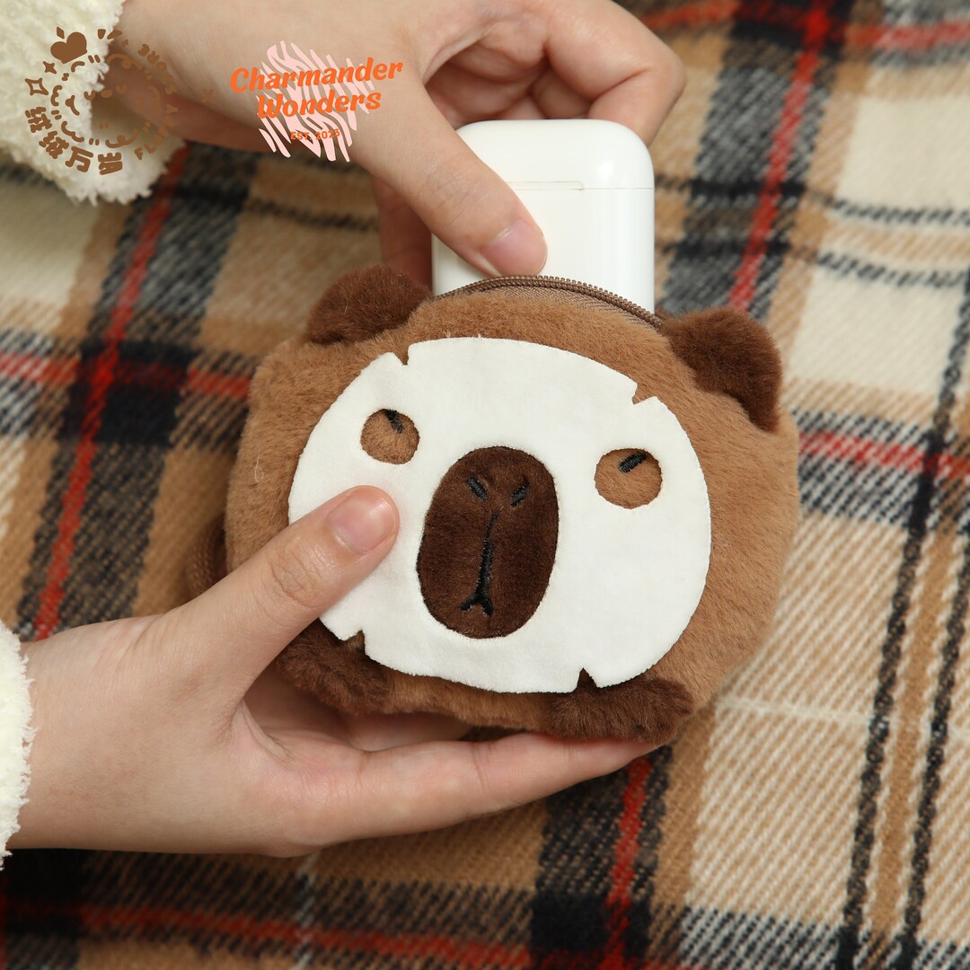 Capybara Coin Purse, Capybara Wallet, Capybara Plush, Zip Pouch ...