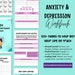Anxiety and Depression Workbook BUNDLE 120+ Page Digital Download Journal Printable for Mental ...