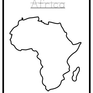 Printable Continents Coloring Book With Spelling and Writing Guides. - Etsy