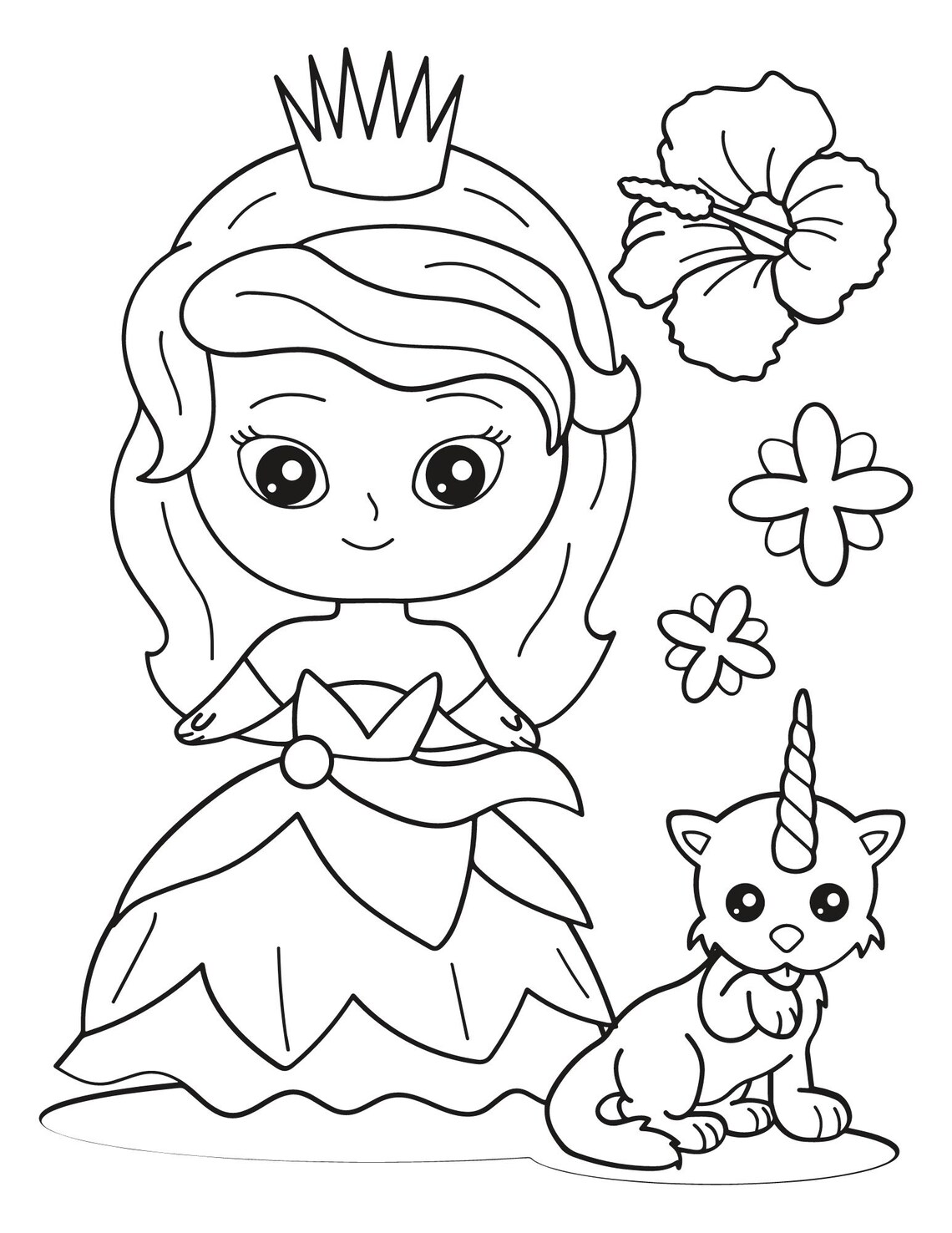 20 Printable Princess Coloring Pages Digital Download Fairytale ...