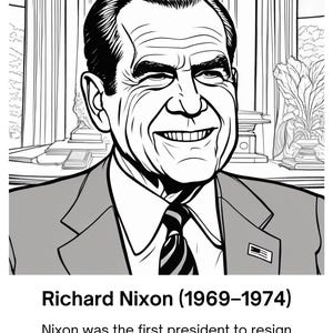 US Presidents Coloring Pages With Fun Facts | Presidential Printable ...