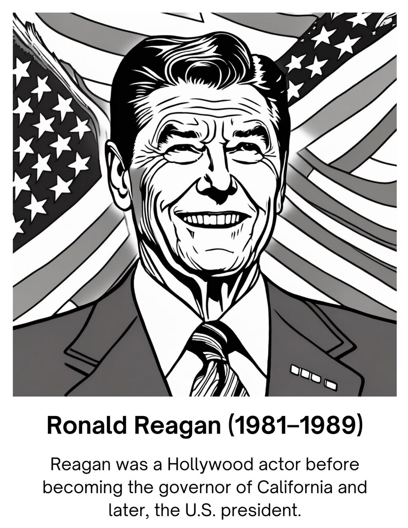 US Presidents Coloring Pages With Fun Facts | Presidential Printable ...