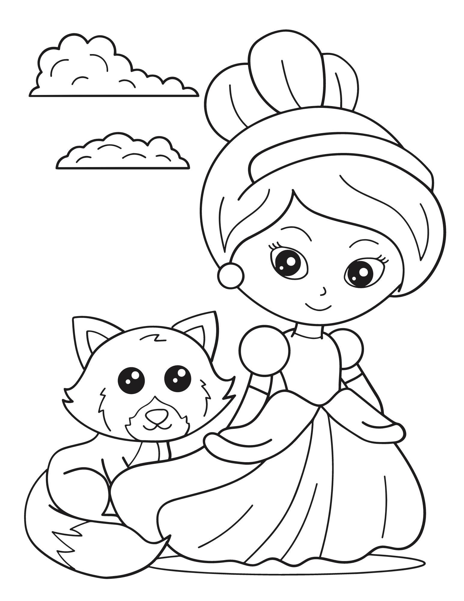 20 Printable Princess Coloring Pages Digital Download Fairytale ...