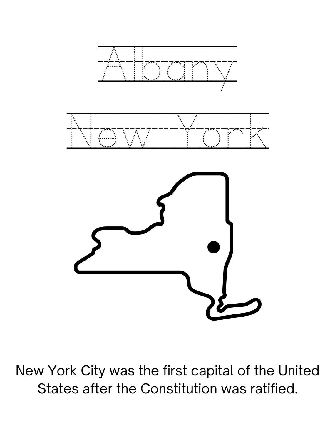 50 US States Coloring Pages With Capitals & Facts | Educational ...