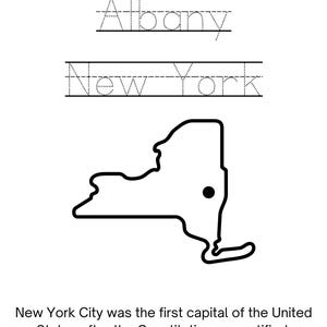 50 US States Coloring Pages With Capitals & Facts | Educational ...