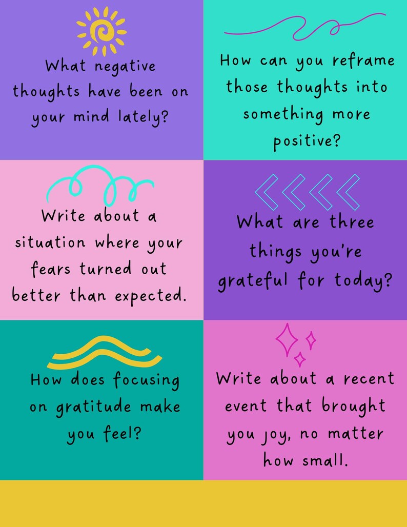 Anxiety Journal Prompt Cards | Printable Self-reflection & Mindfulness ...