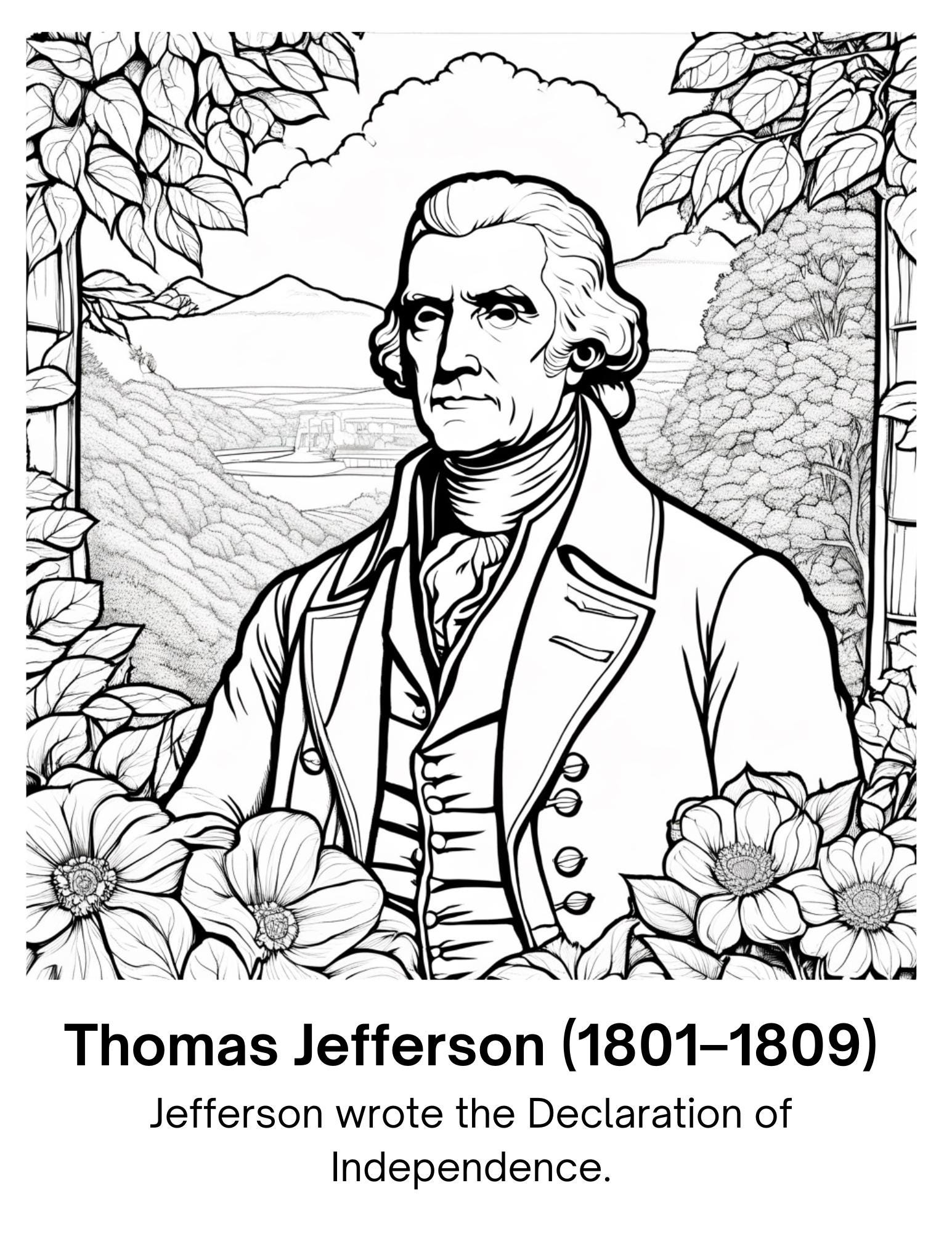US Presidents Coloring Pages With Fun Facts | Presidential Printable ...