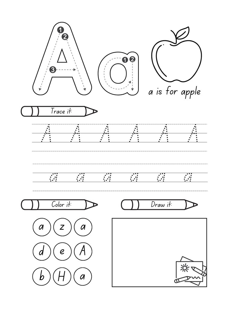 ABC Learning & Tracing Worksheets for Kids | Printable Alphabet ...