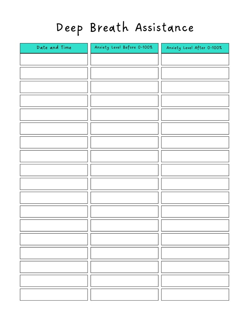 Anxiety Tracker Printable | Daily Anxiety Journal and Mood Log | Self ...