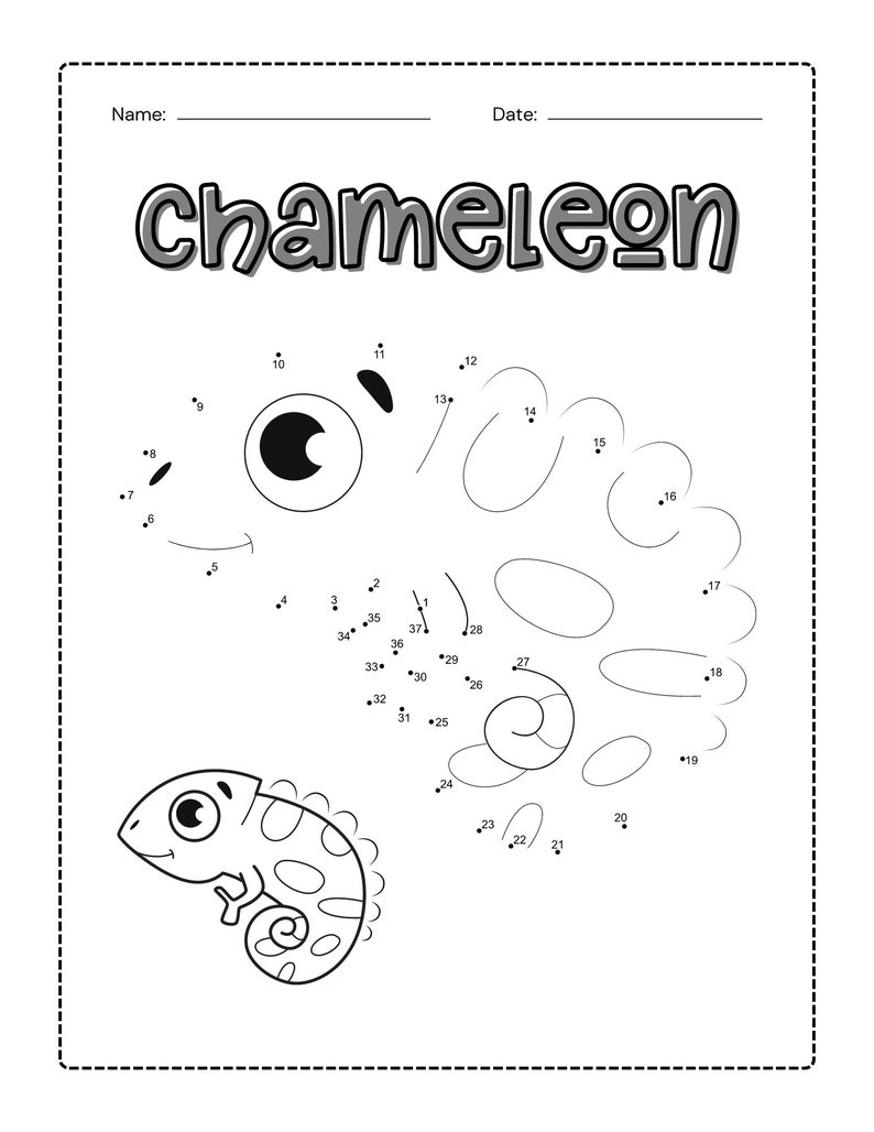 Animal Connect the Dots Printables: 50 Pages of Fun! Instant Download ...