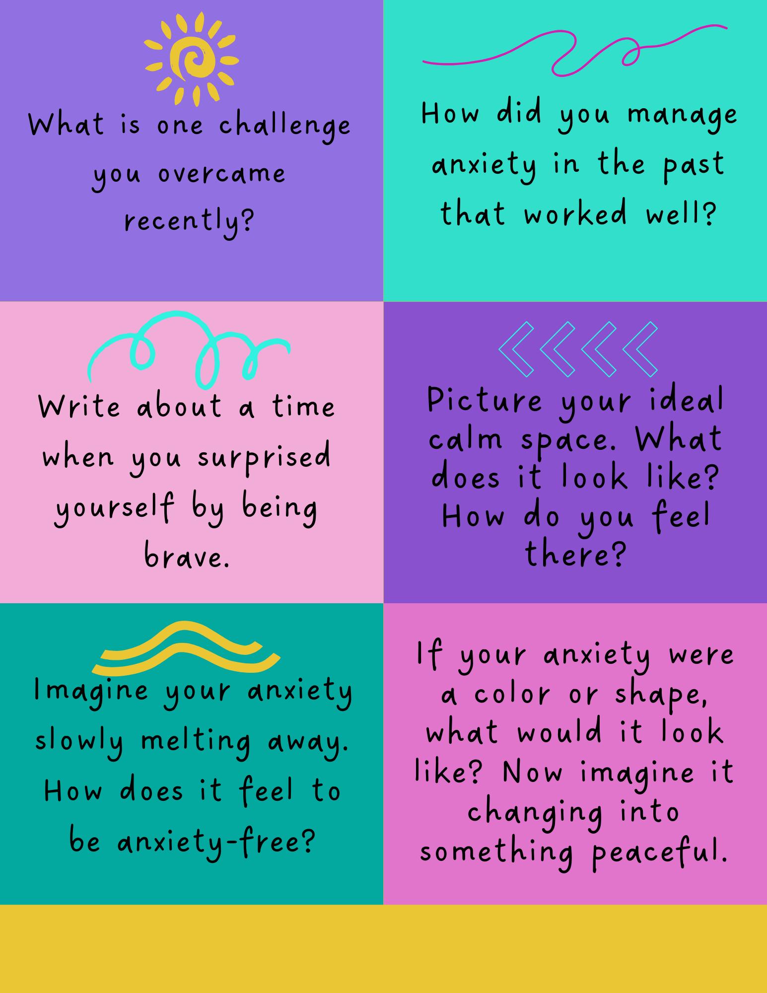Anxiety Journal Prompt Cards | Printable Self-reflection & Mindfulness ...