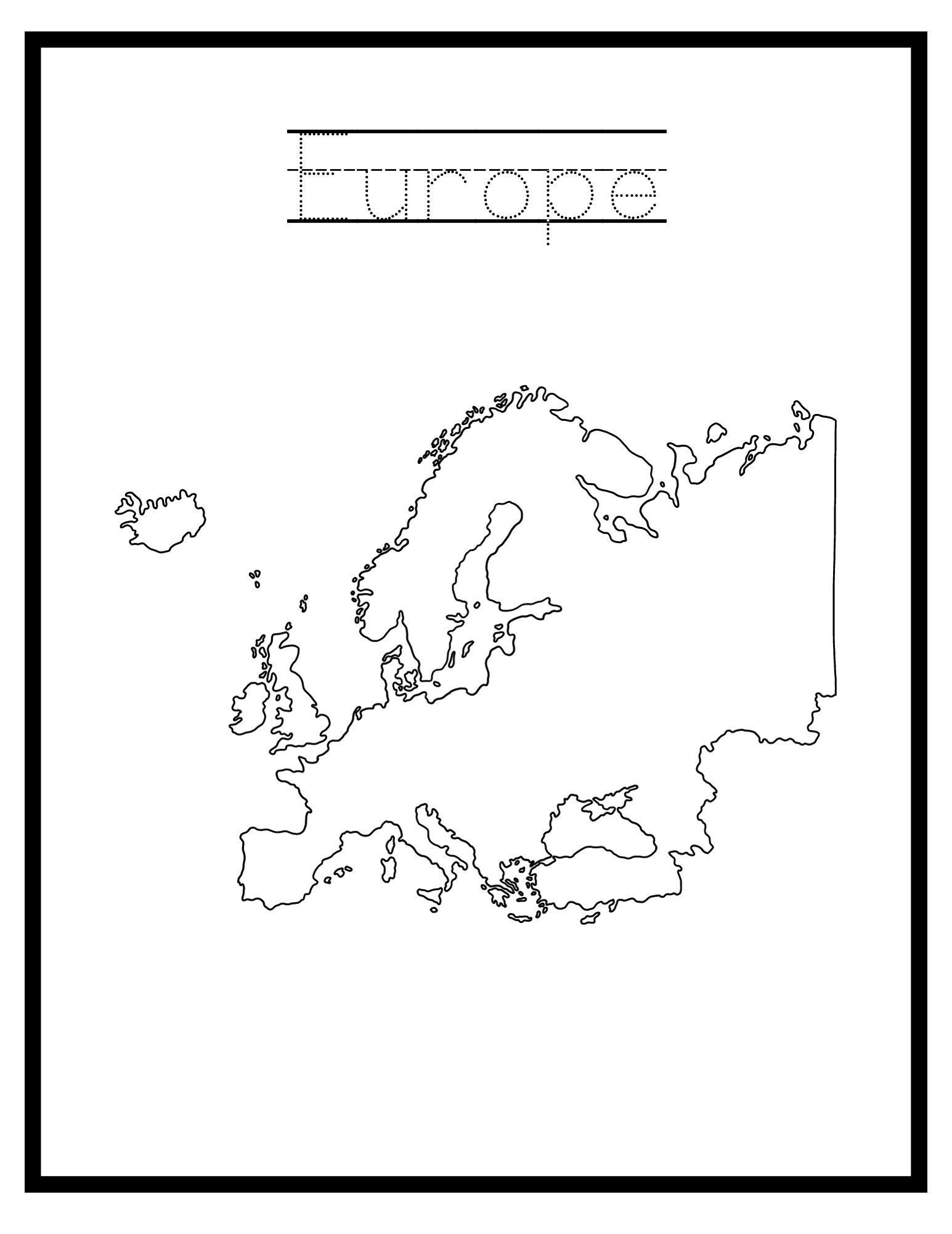 Printable Continents Coloring Book With Spelling and Writing Guides. - Etsy