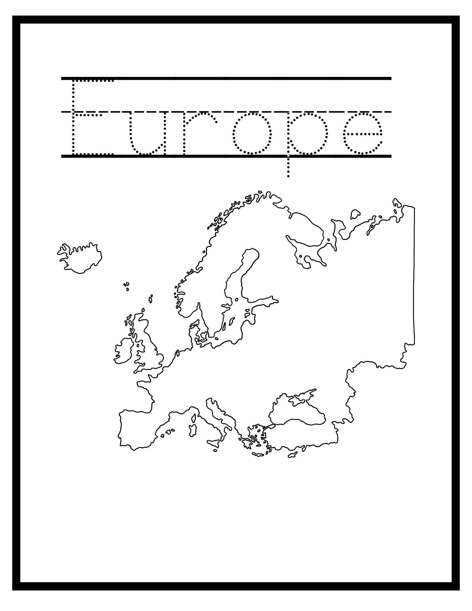 Continents Coloring Pages | Spelling and Writing Guides | School and ...