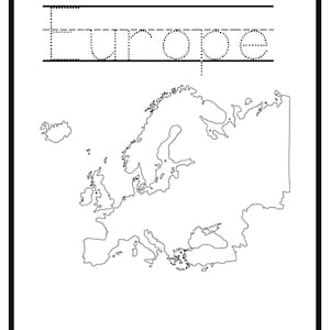 Continents Coloring Pages | Spelling and Writing Guides | School and ...