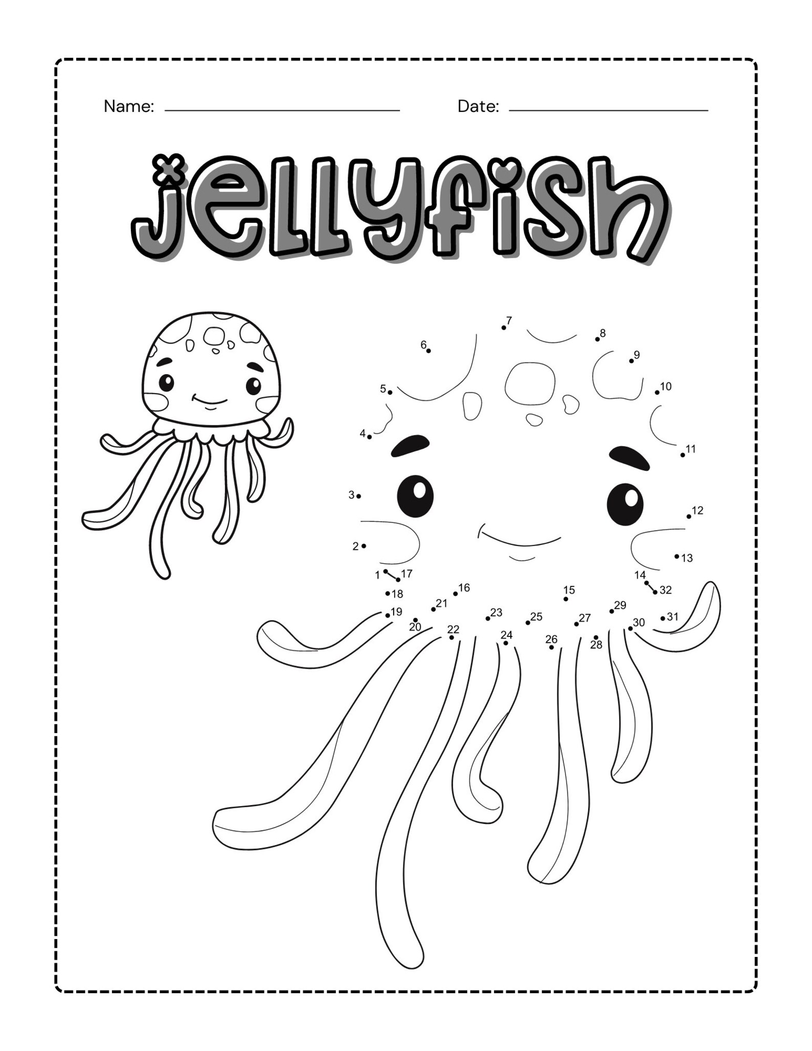 Animal Connect the Dots Printables: 50 Pages of Fun! Instant Download ...