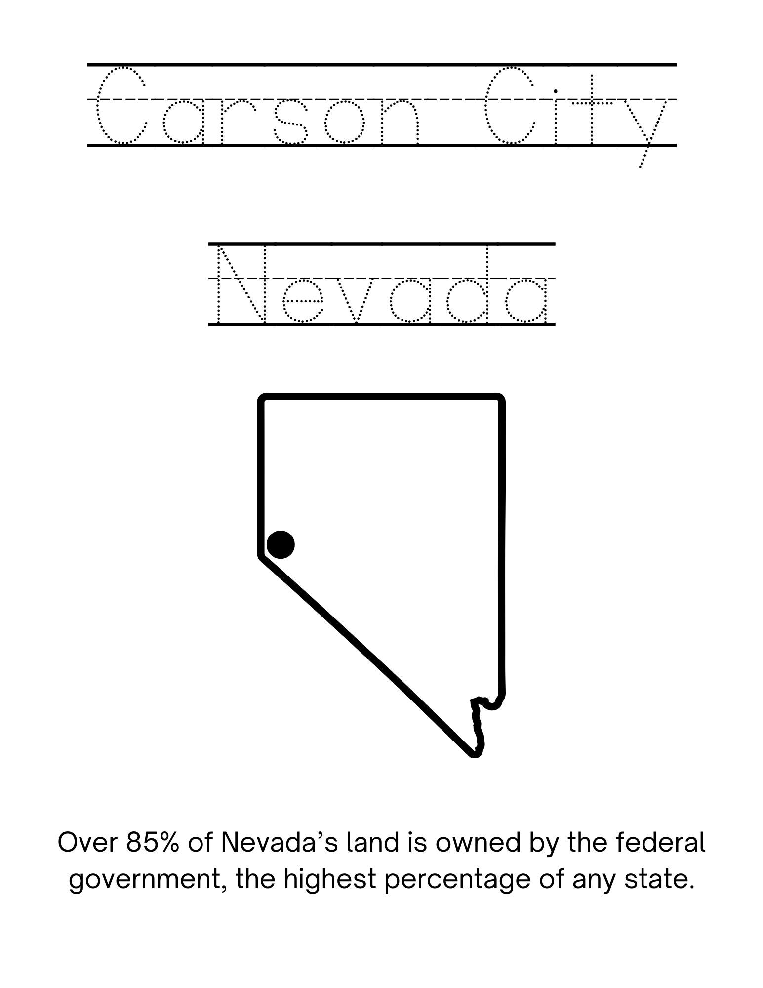50 US States Coloring Pages With Capitals & Facts | Educational ...