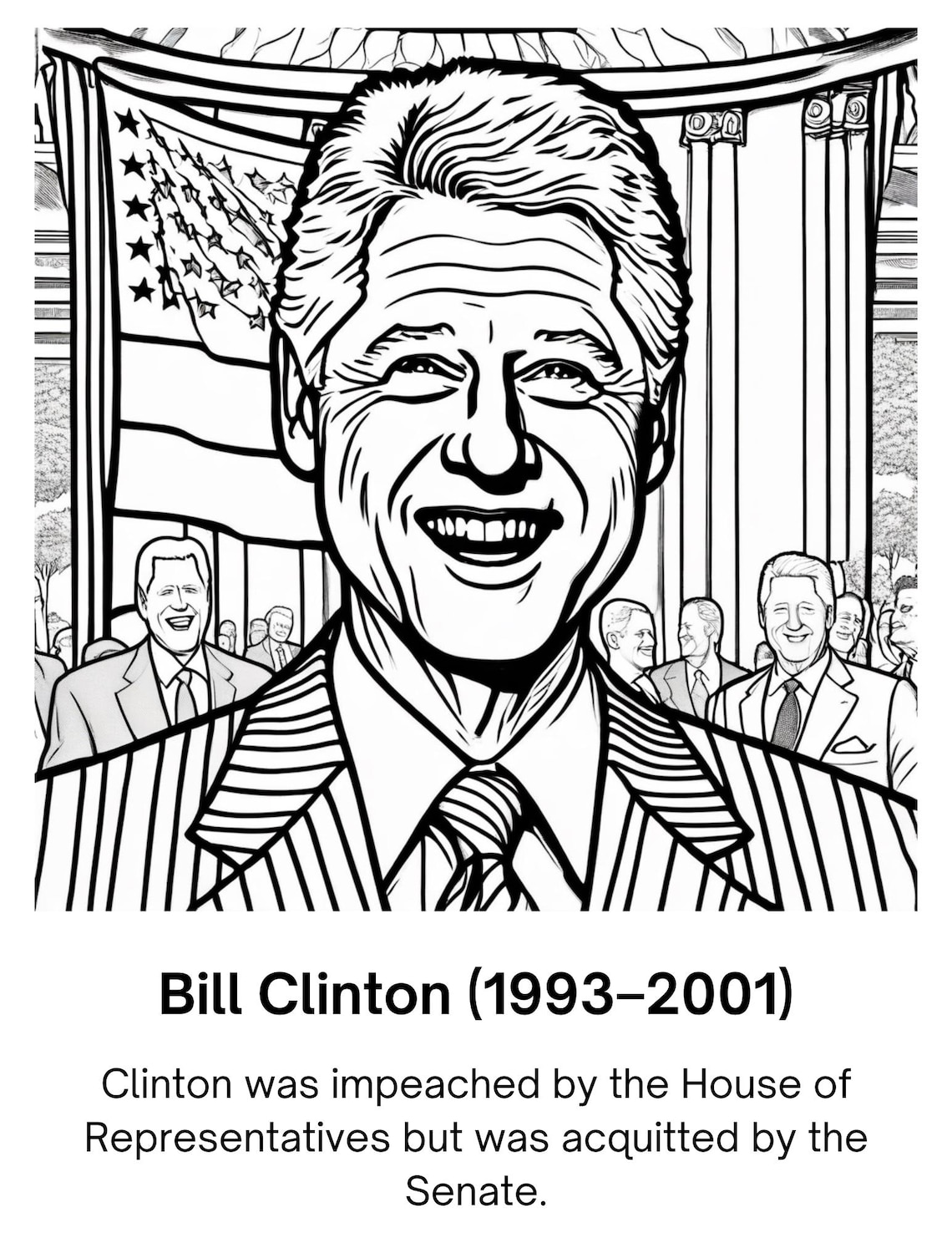 US Presidents Coloring Pages With Fun Facts | Presidential Printable ...