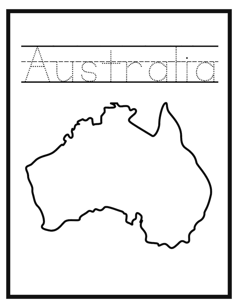 Continents Coloring Pages | Spelling and Writing Guides | School and ...