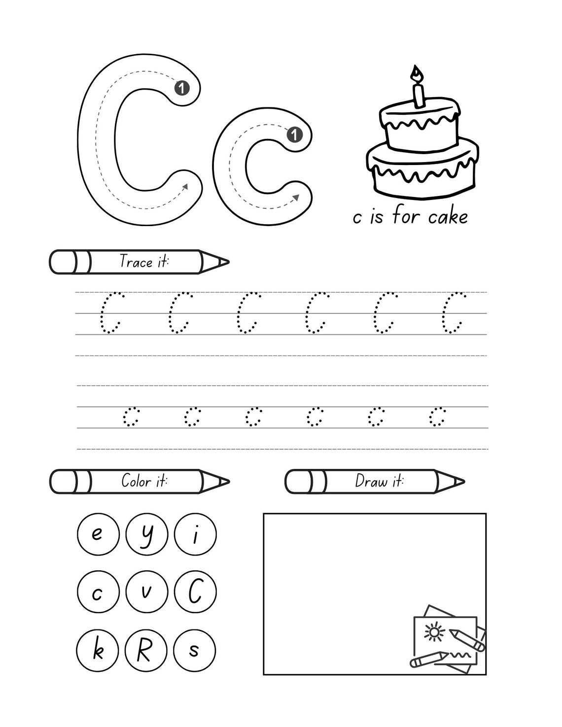 ABC Learning & Tracing Worksheets for Kids | Printable Alphabet ...
