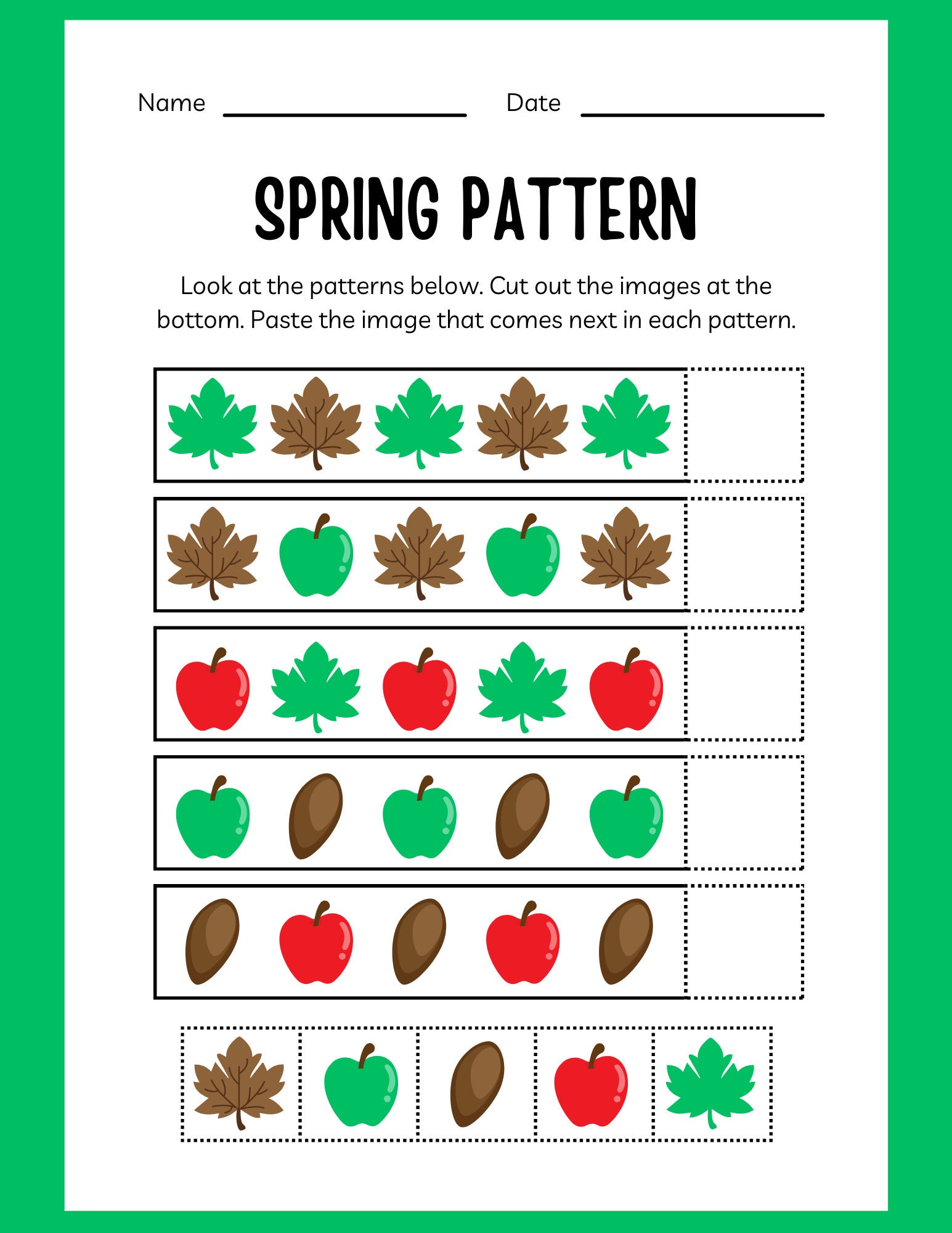 Kindergarten Spring Workbook - 25 Printable Worksheets | Writing ...