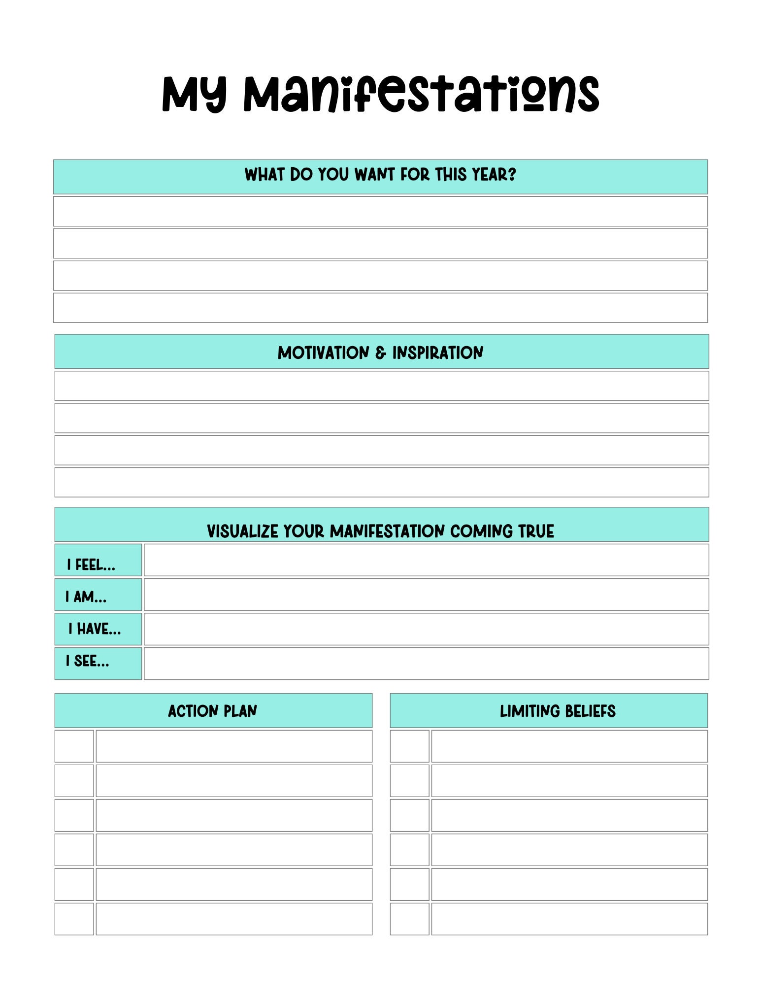 Anxiety and Depression Workbook BUNDLE 120+ Page Digital Download ...