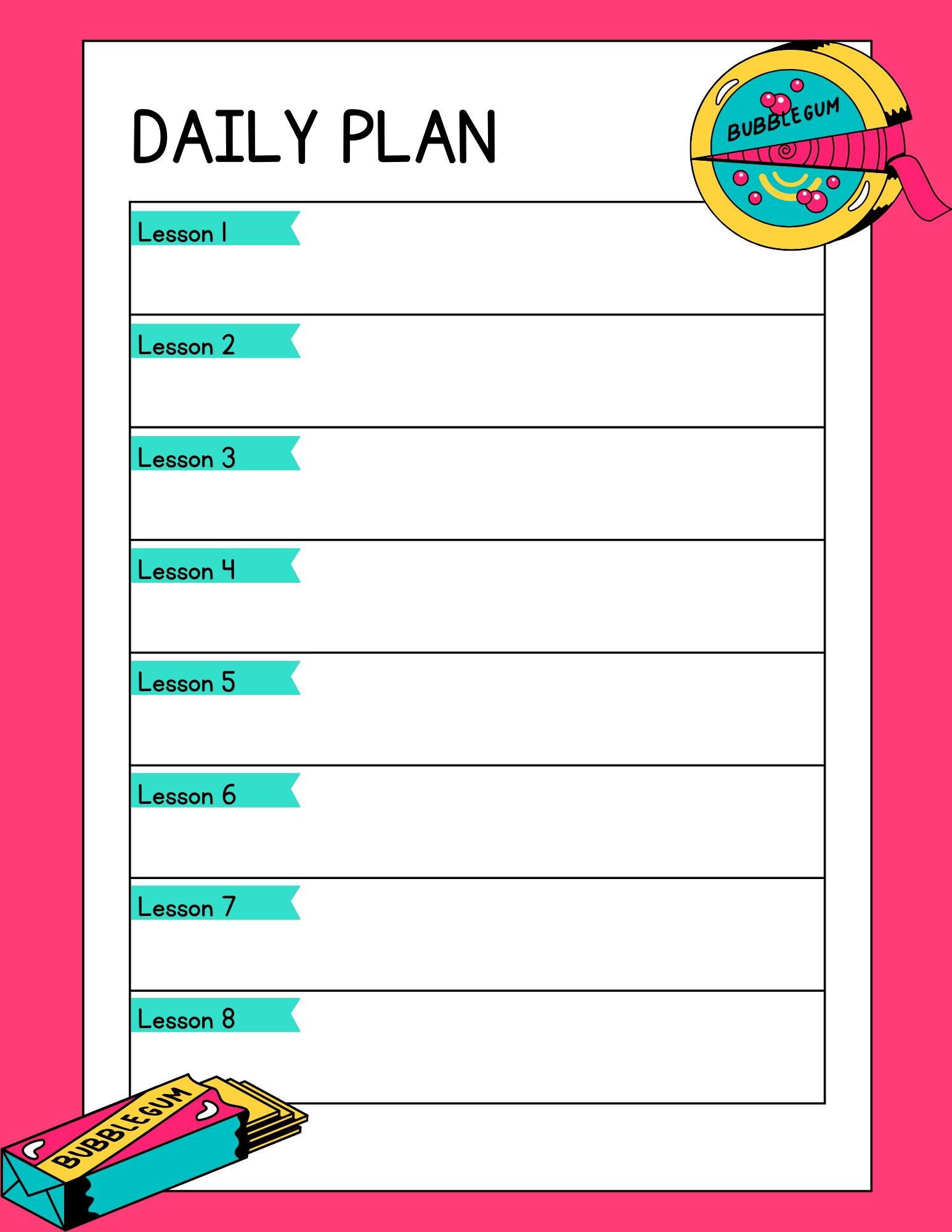 Retro 90's Themed Printable Teacher Planner | Teacher Planner PDF | Fun ...