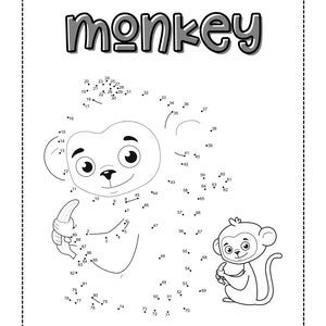 Animal Connect the Dots Printables: 50 Pages of Fun! Instant Download ...