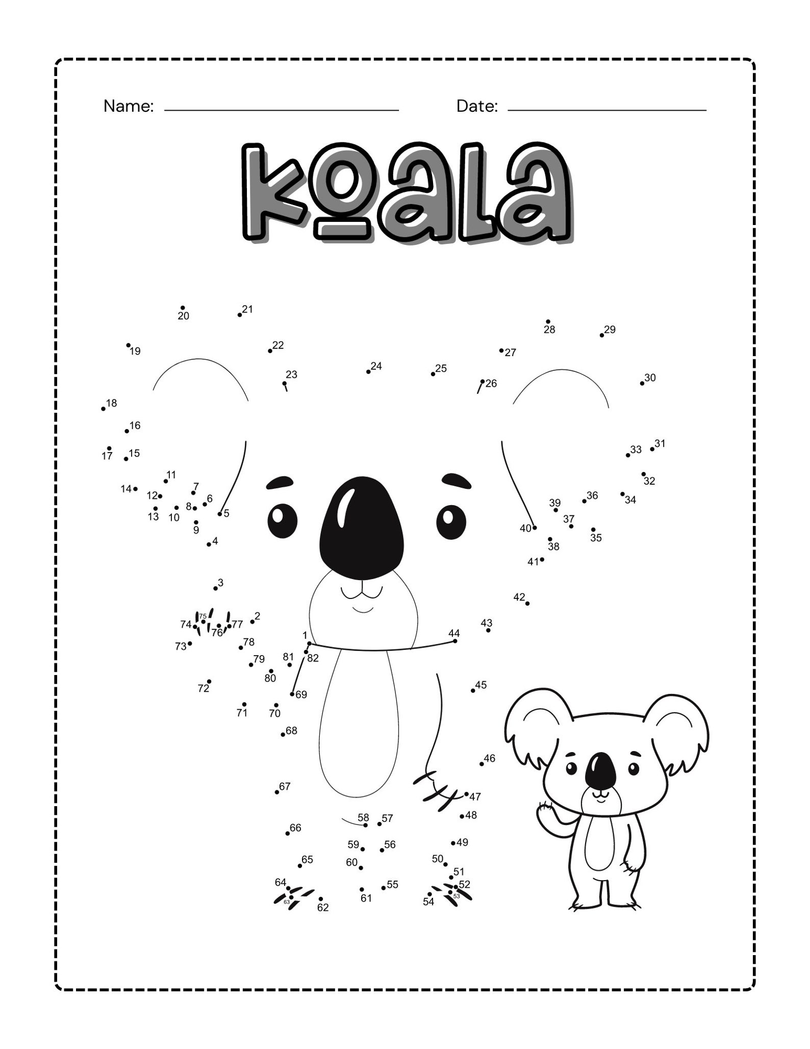 Animal Connect the Dots Printables: 50 Pages of Fun! Instant Download ...