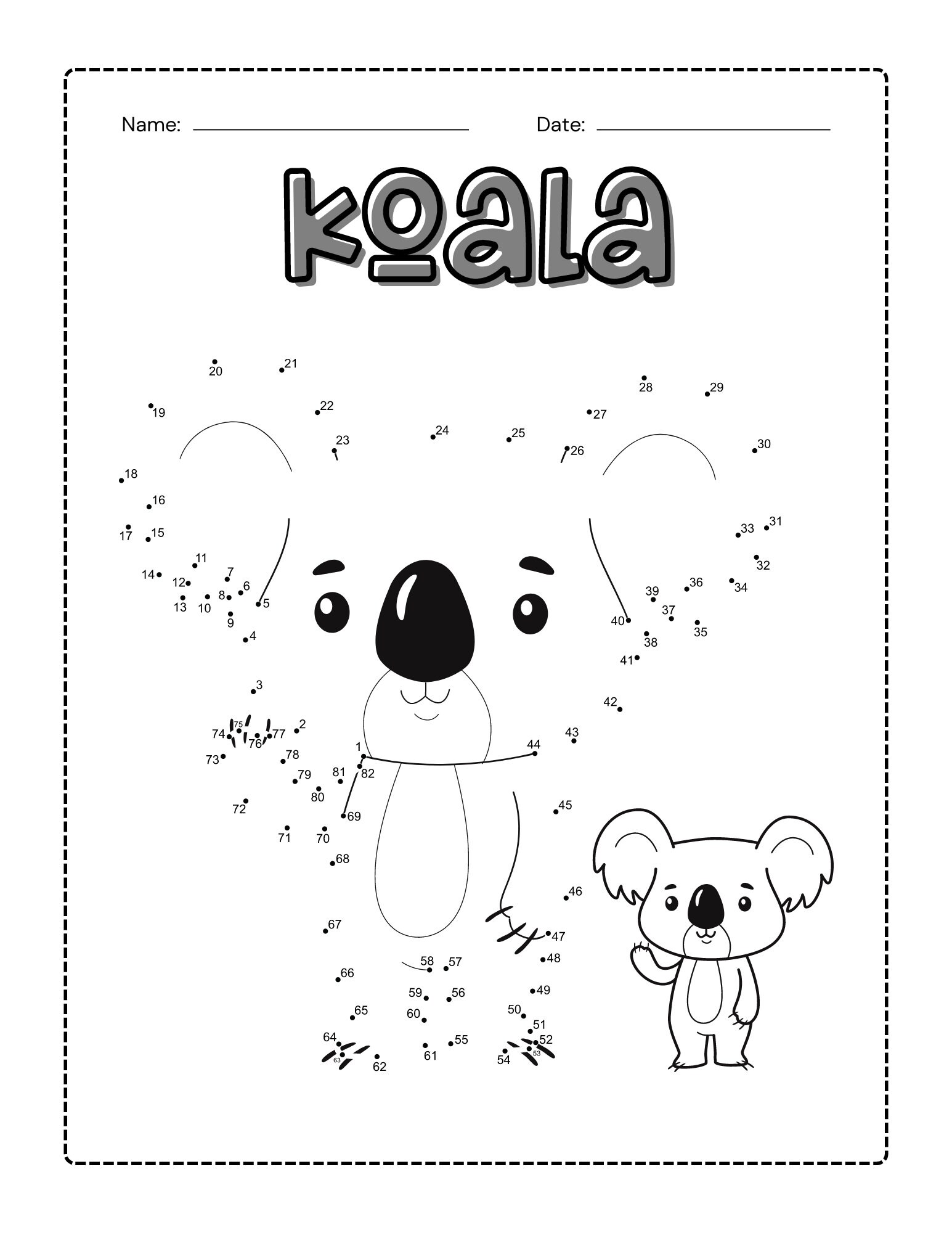 Animal Connect the Dots Printables: 50 Pages of Fun! Instant Download ...