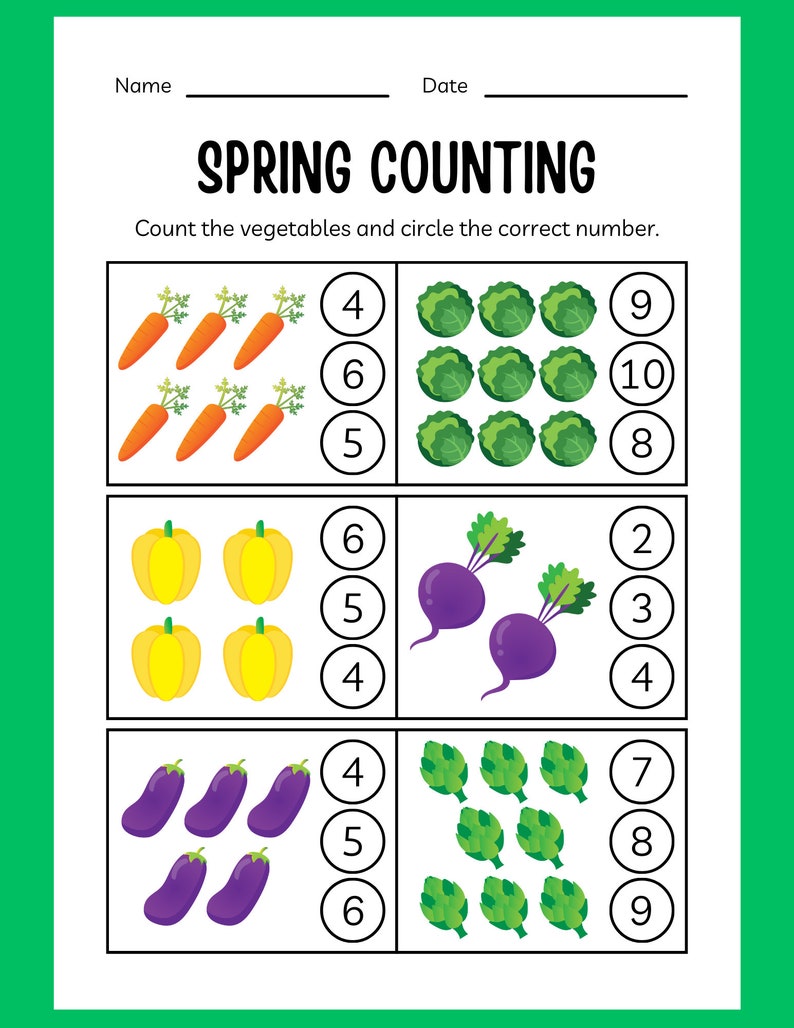 Kindergarten Spring Workbook - 25 Printable Worksheets | Writing ...