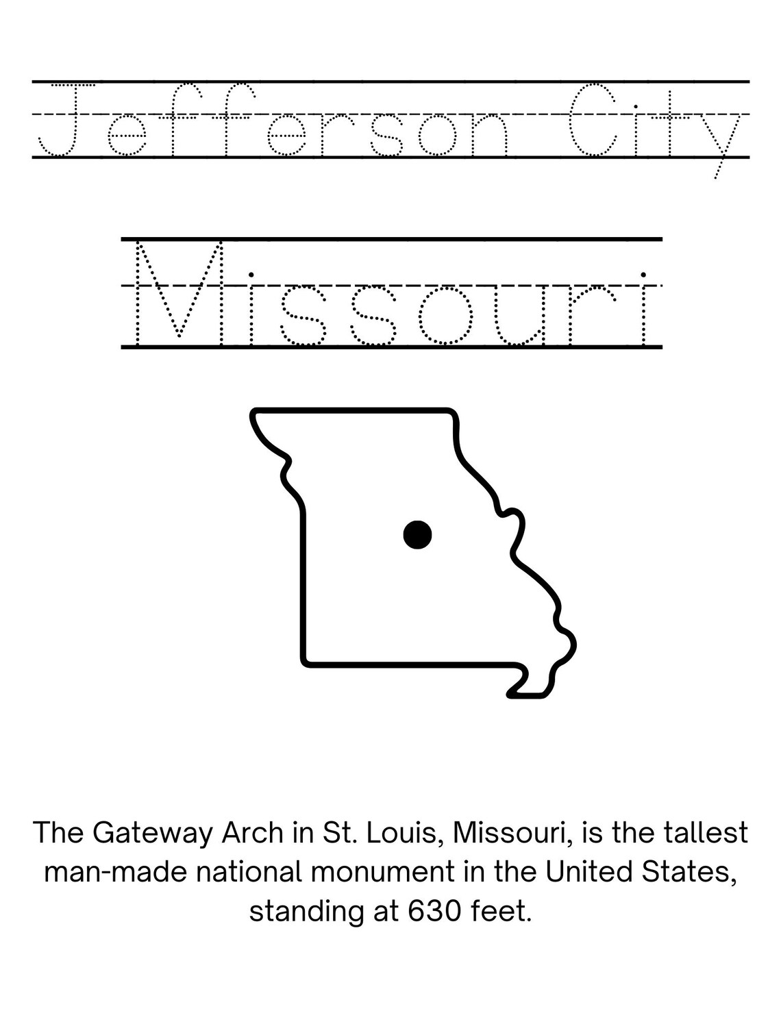 50 US States Coloring Pages With Capitals & Facts | Educational ...