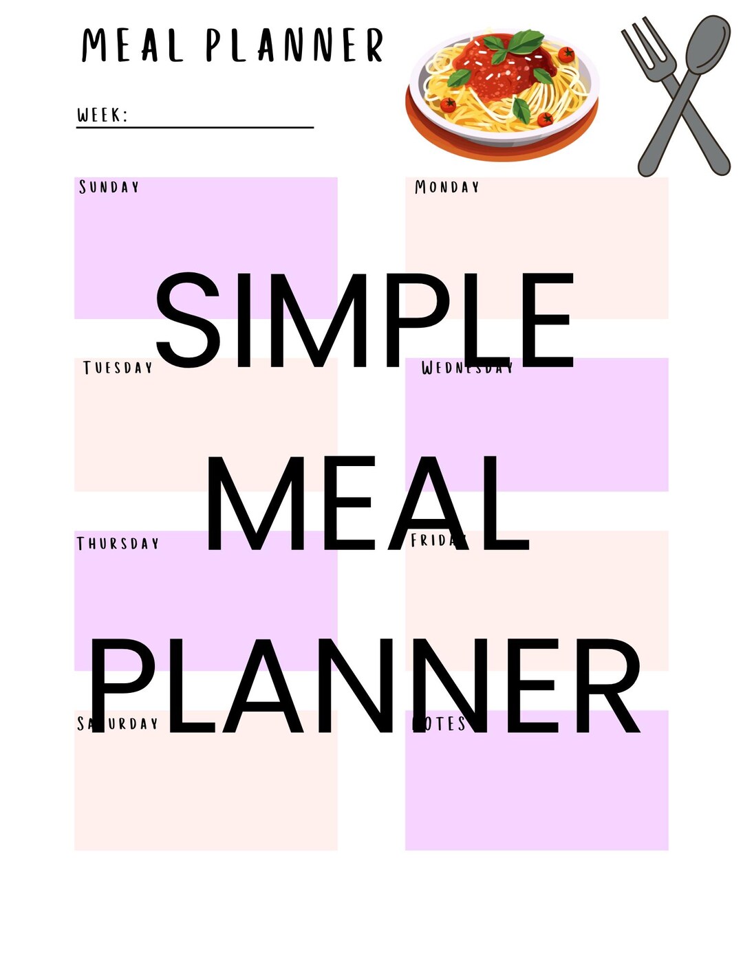 Meal Planner | Simple Dinner Planner | Menu Listing | Keep Food ...