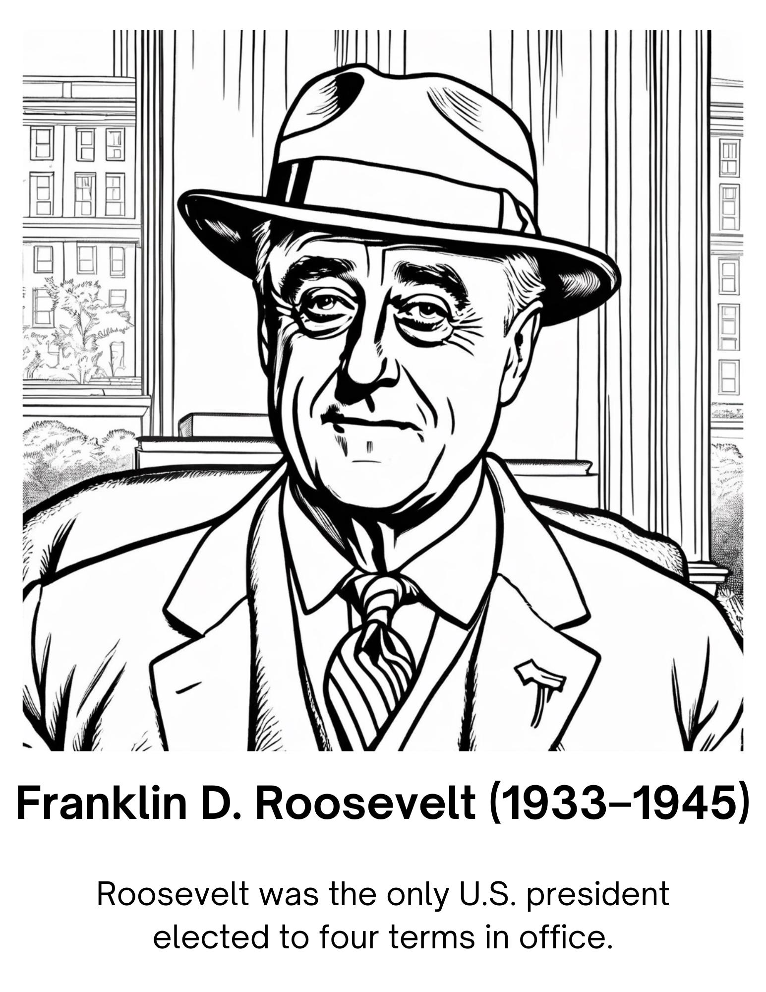 US Presidents Coloring Pages With Fun Facts | Presidential Printable ...