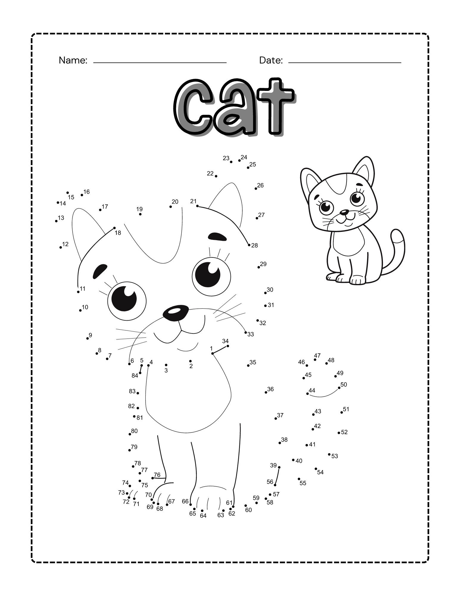 Animal Connect the Dots Printables: 50 Pages of Fun! Instant Download ...