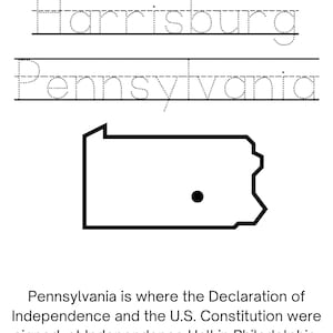 50 US States Coloring Pages With Capitals & Facts | Educational ...