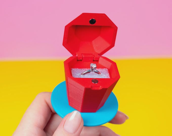Ring Box Gem to Pop the Question Proposal Candy-like Ring Box Unique ...