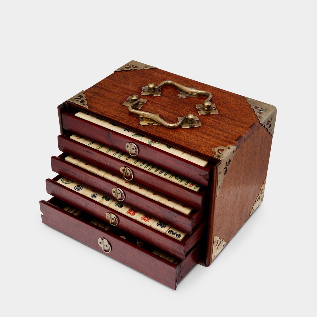 Mahjong Wooden Case - Etsy