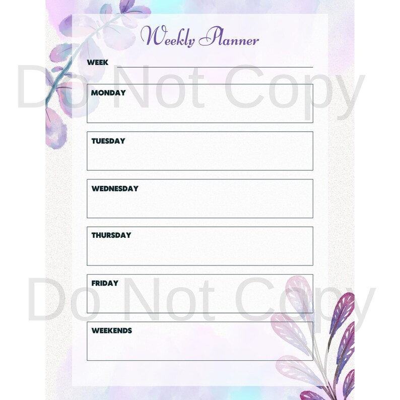 Digital Download Weekly Meal Planner & Grocery Inventory | Printable ...