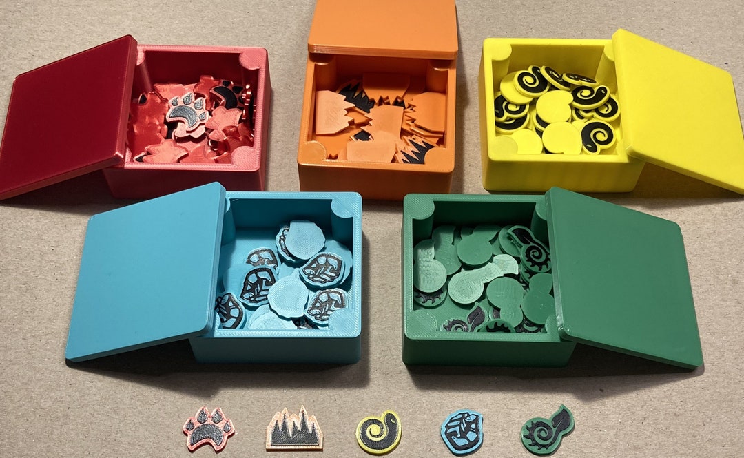 Spirit Island Hazard Tokens Set With Magnetic Containers - Etsy