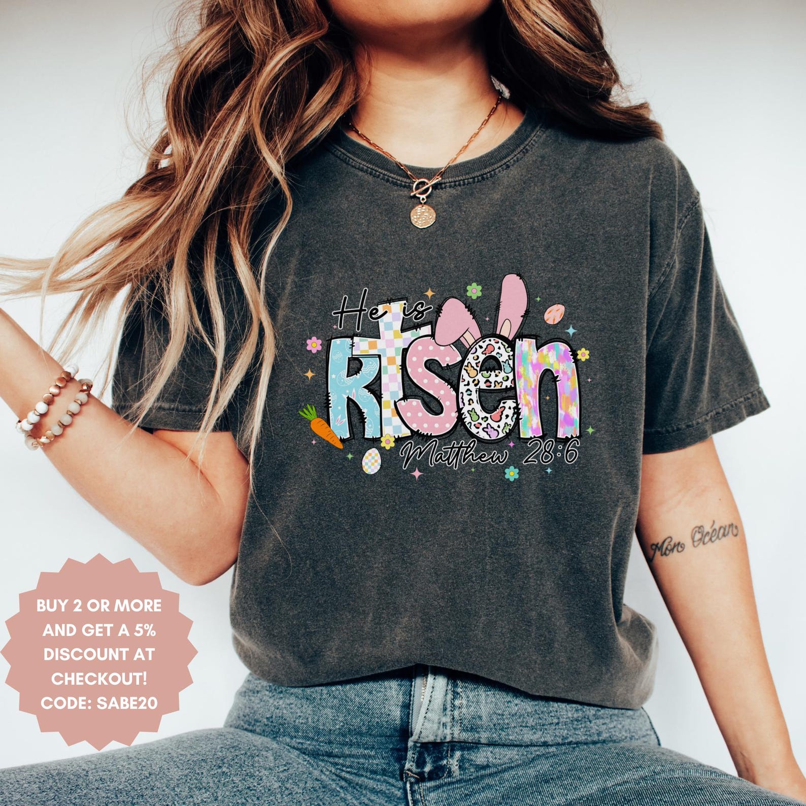 He is Risen Shirt, Easter Gift, Jesus Easter Shirt, Christian Easter ...