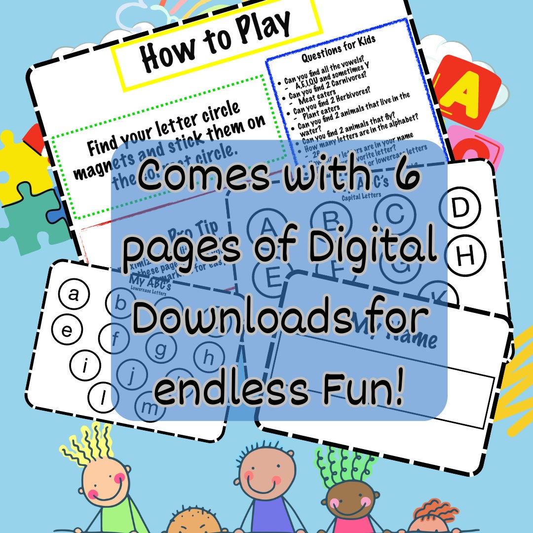 Alphabet Wooden Magnets Capital Letters 26 Pieces Toddler Education ...