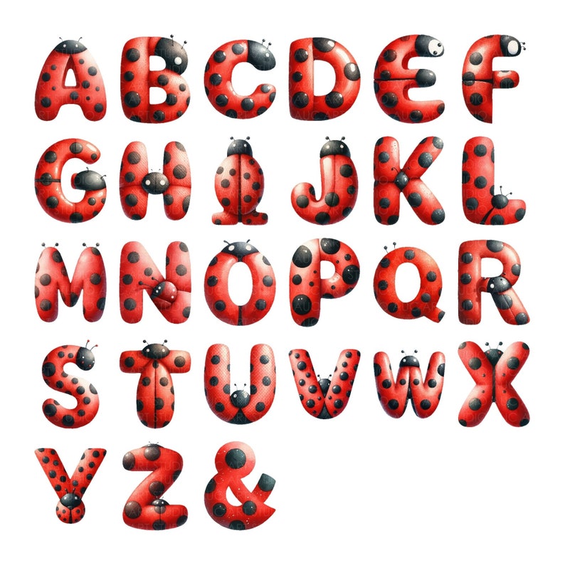 48 Ladybug Alphabet Clipart , Ladybug Number, Ladybug Clipart Png, Love ...