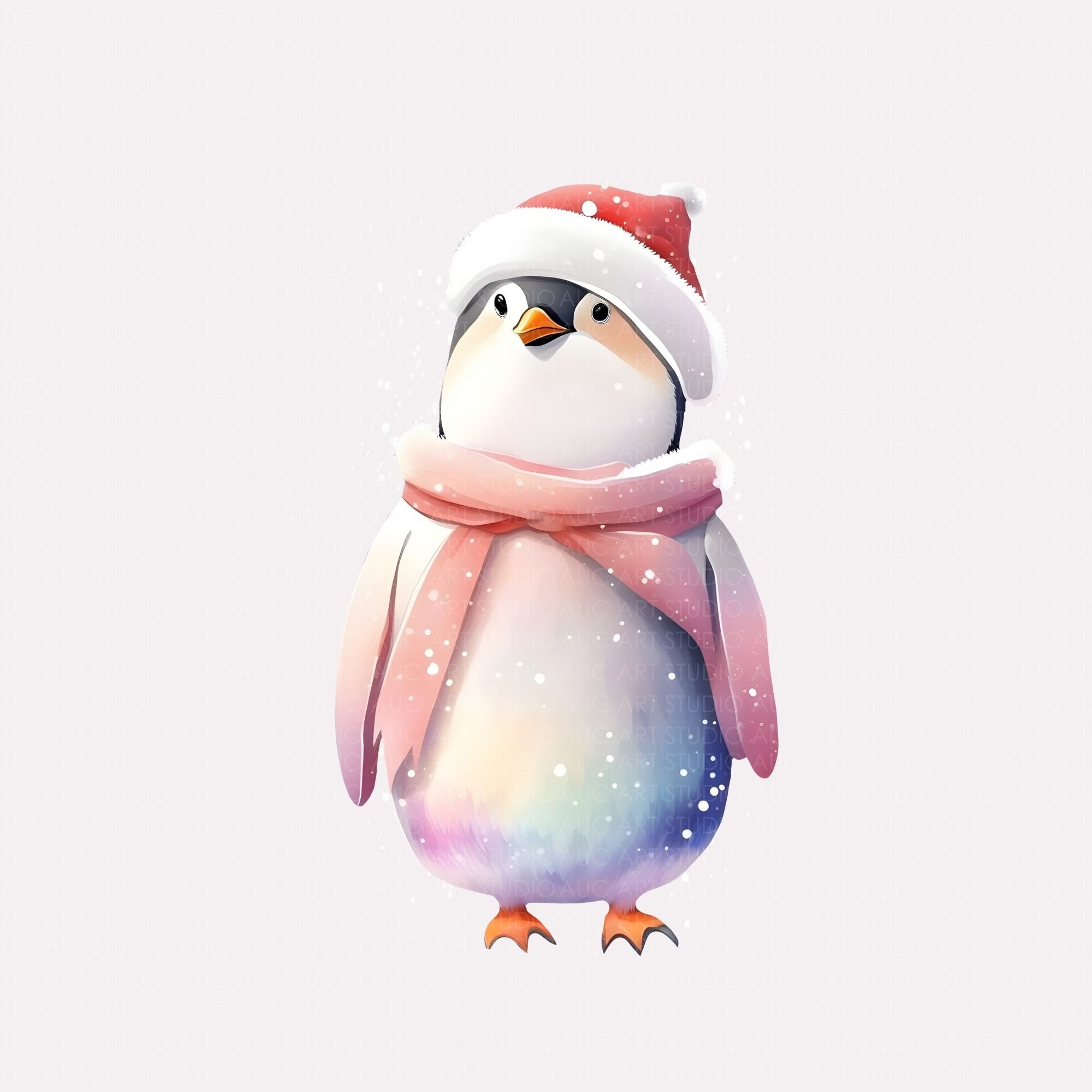 Watercolor Christmas Clipart PNG Winter Holiday Digital - Etsy