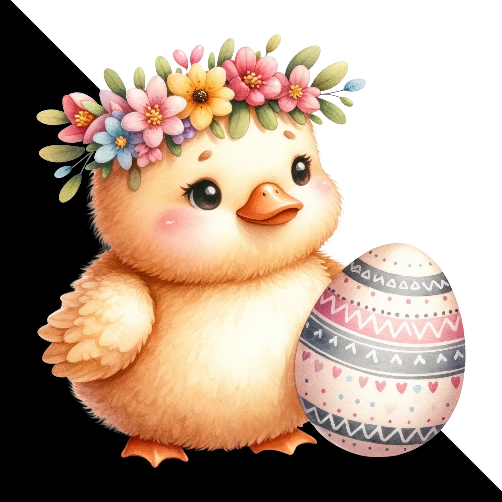 Watercolor Easter Animal Clipart, 36 Png Files, Crafts and Decor ...