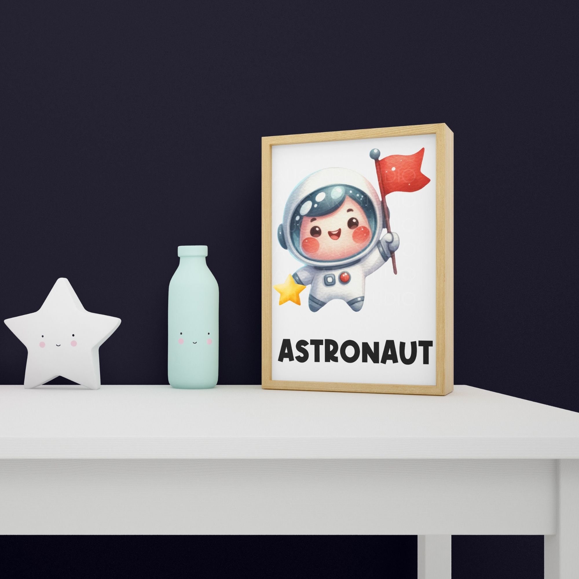Watercolor Space Clipart Bundle, Astronaut Nursery Clipart, Astronaut ...