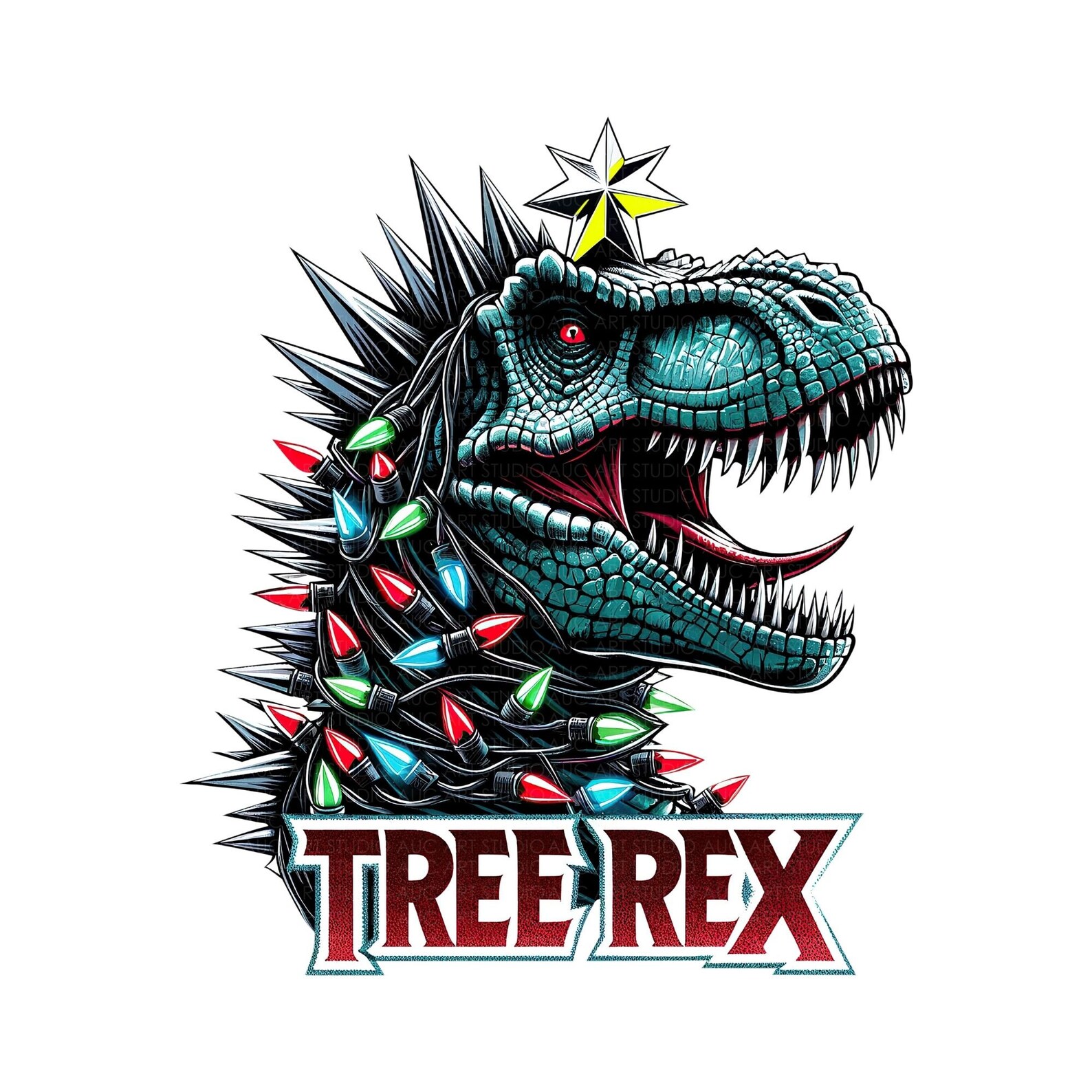 Christmas Tree Rex Png Dinosaur Clipart Xmas Clip Art Shirt - Etsy